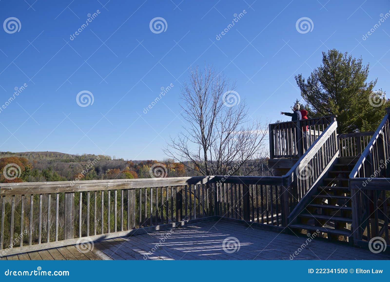 Observation Deck in the Rouge National Urban Park Stock Photo - Image ...