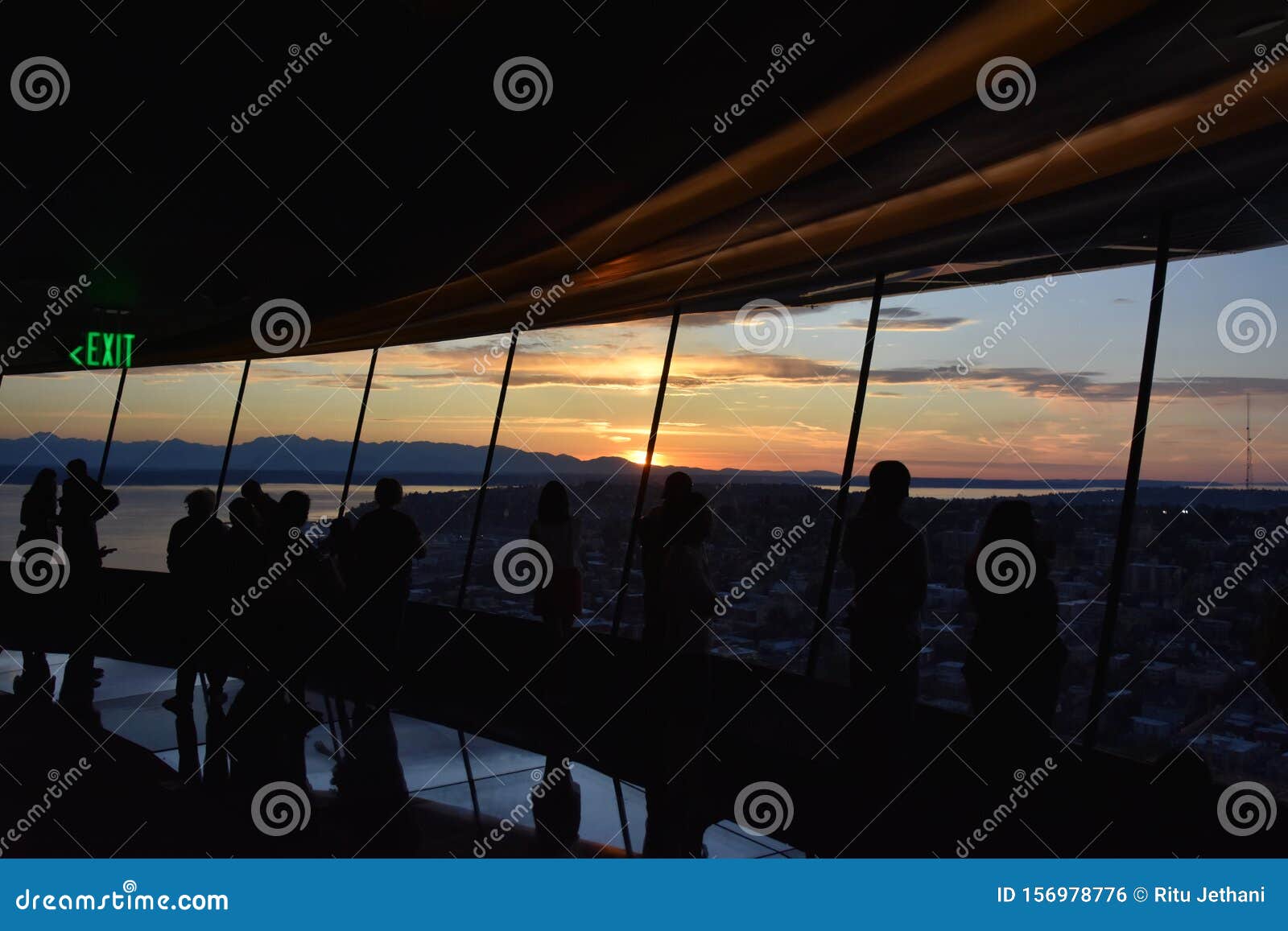 Observation Deck at Space Needle in Seattle, Washington Editorial Photo ...