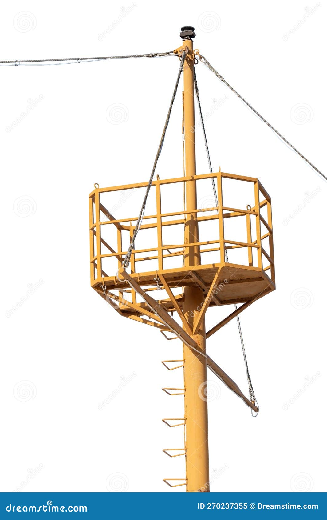 Observation Deck on the Top of the Mast of a Sailing Ship Stock Image ...
