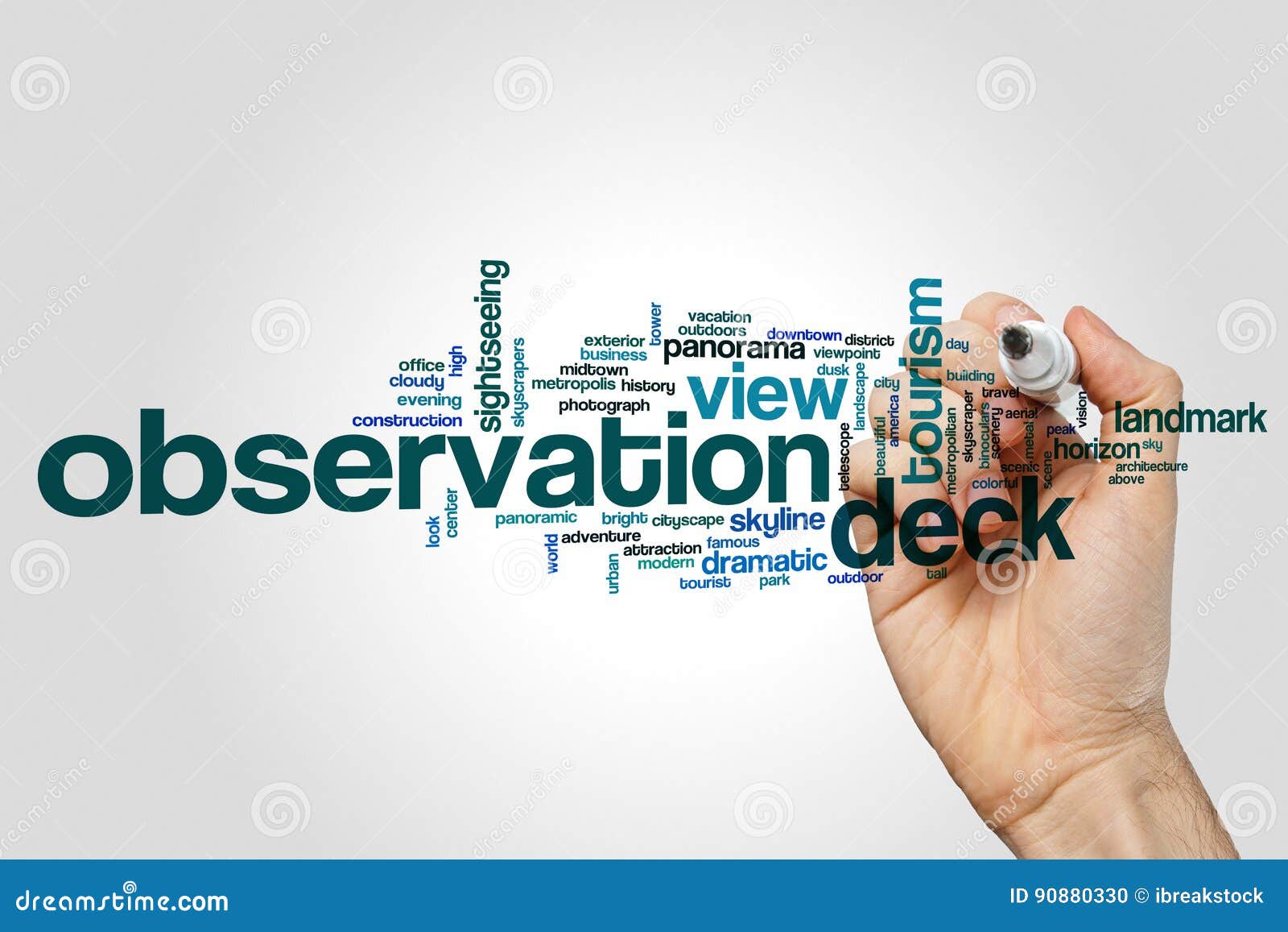 Observation Deck Word Cloud Stock Photo - Image of metal, landmark ...