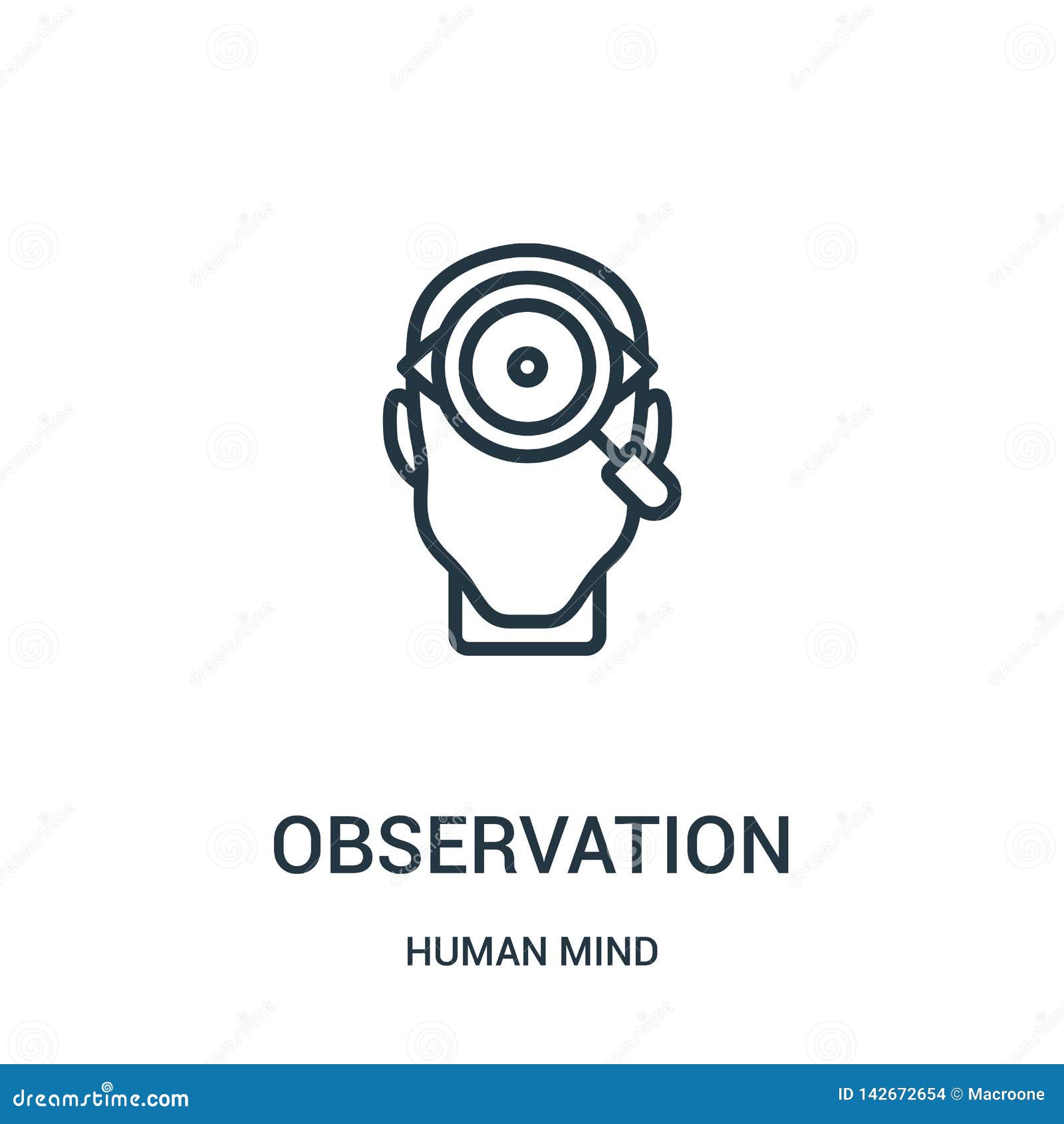 Observation Icon Vector from Human Mind Collection. Thin Line ...