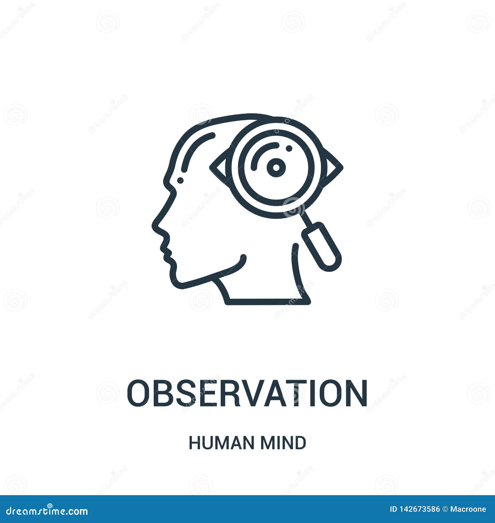 Observation Icon Vector from Human Mind Collection. Thin Line ...