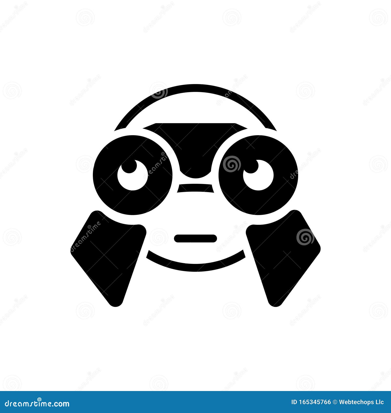Black Solid Icon for Observation, Watching and Scrutiny Stock Vector ...