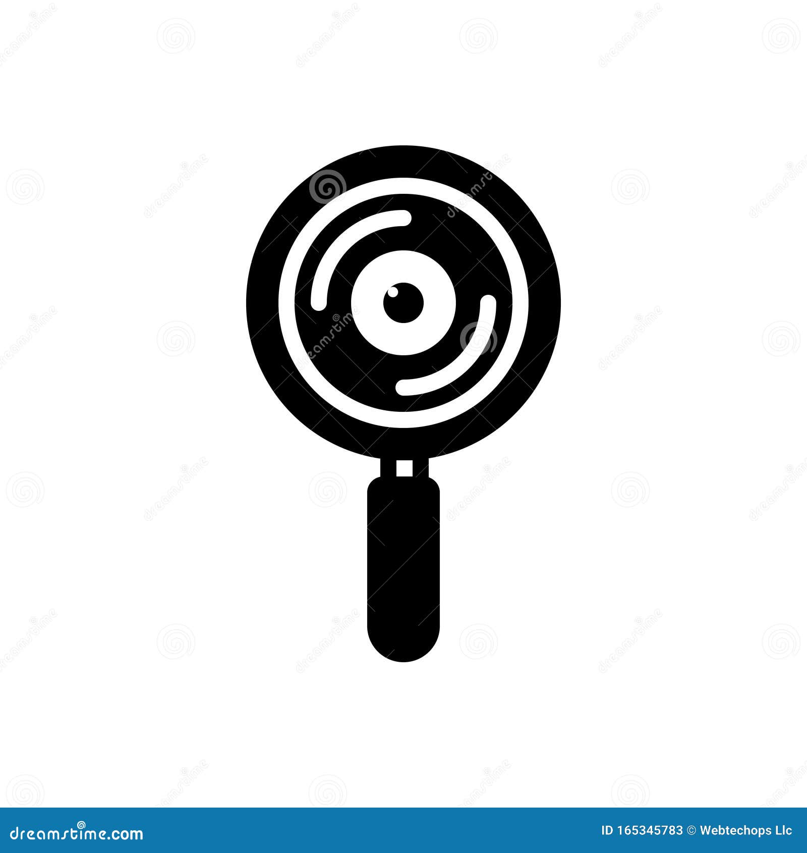 Black Solid Icon for Observation, Watching and Scrutiny Stock Vector ...