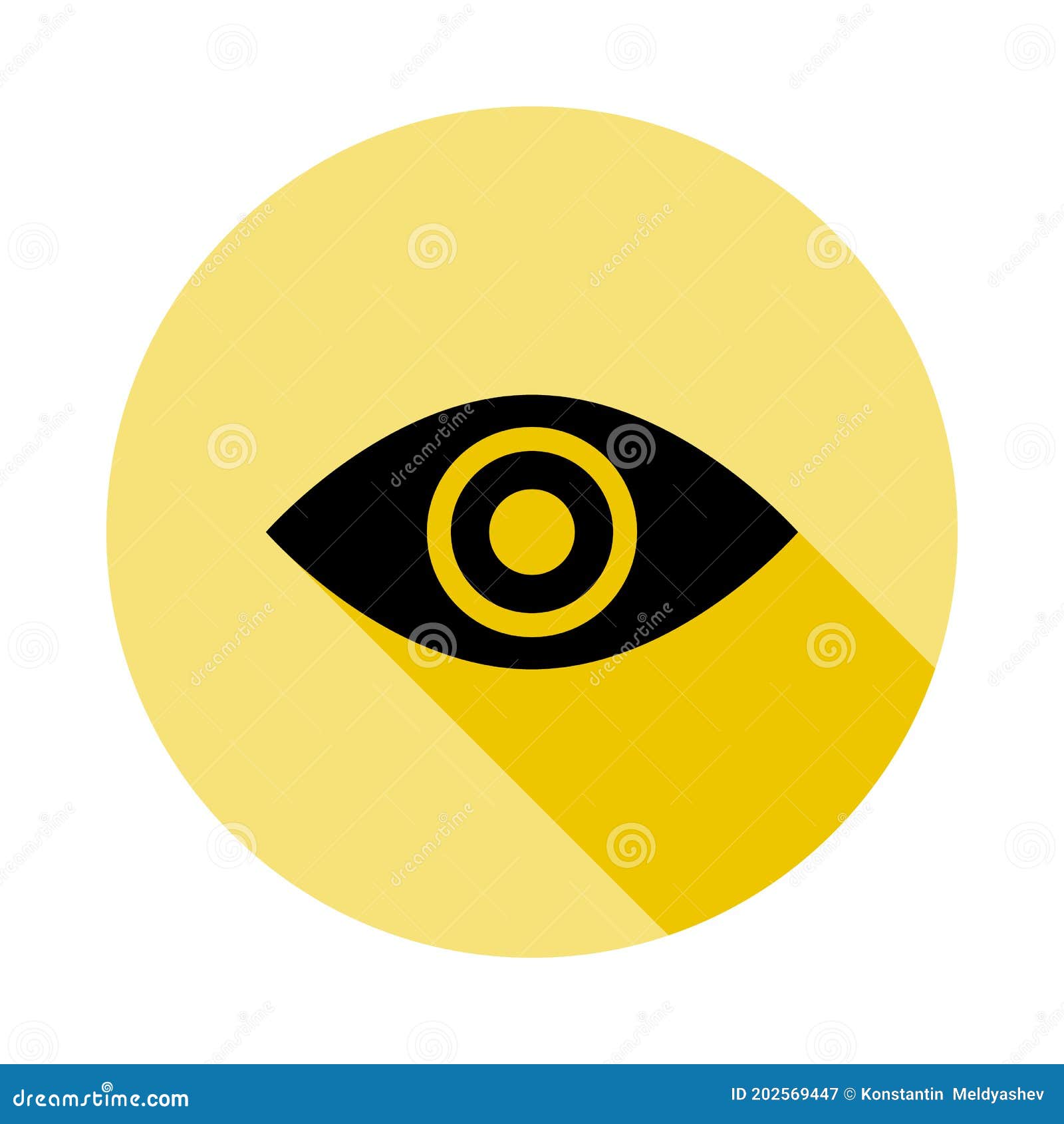 Observation Key Icon in Long Shadow Style Stock Illustration ...