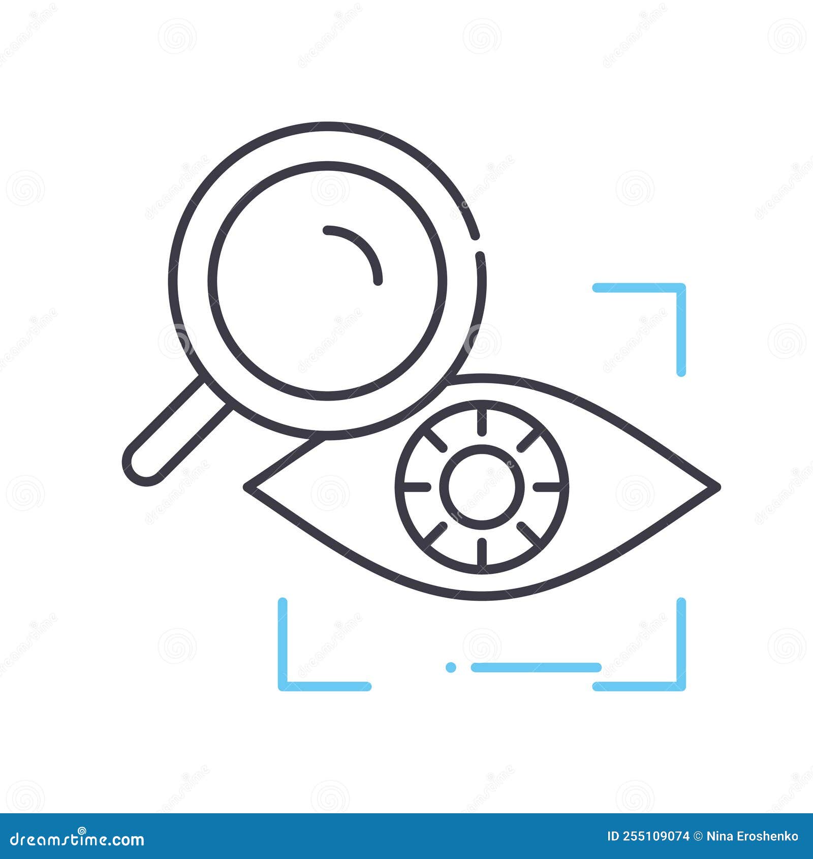 Observation Line Icon, Outline Symbol, Vector Illustration, Concept ...