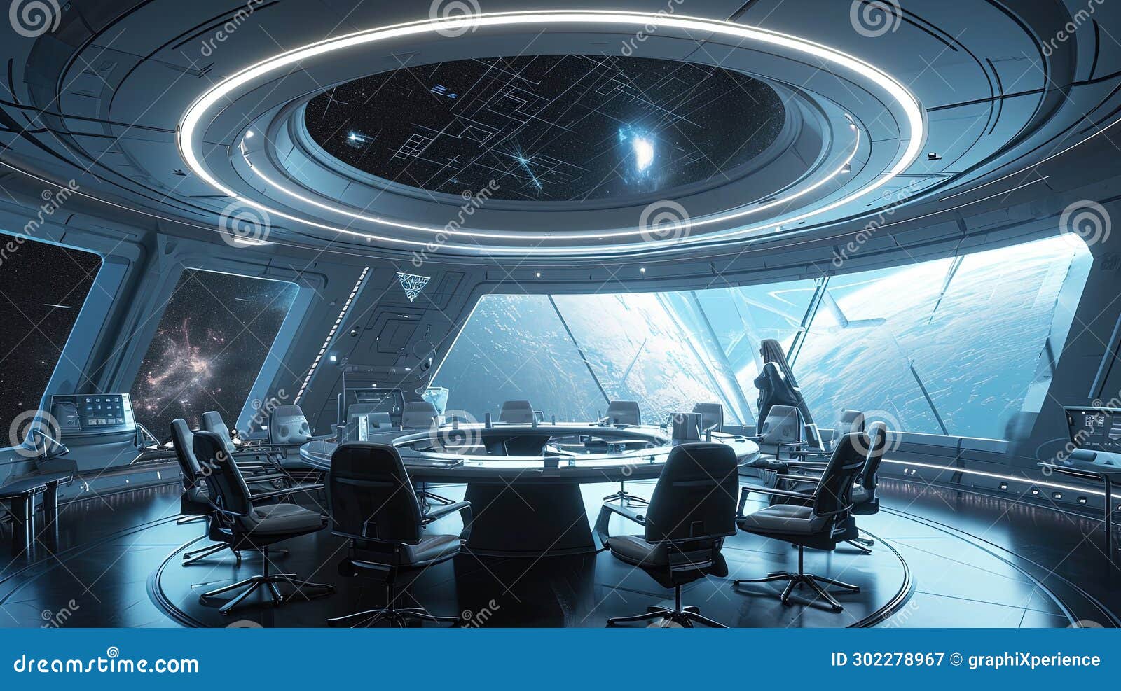 Observation Lounge In A Starship Stock Photo | CartoonDealer.com #302278967