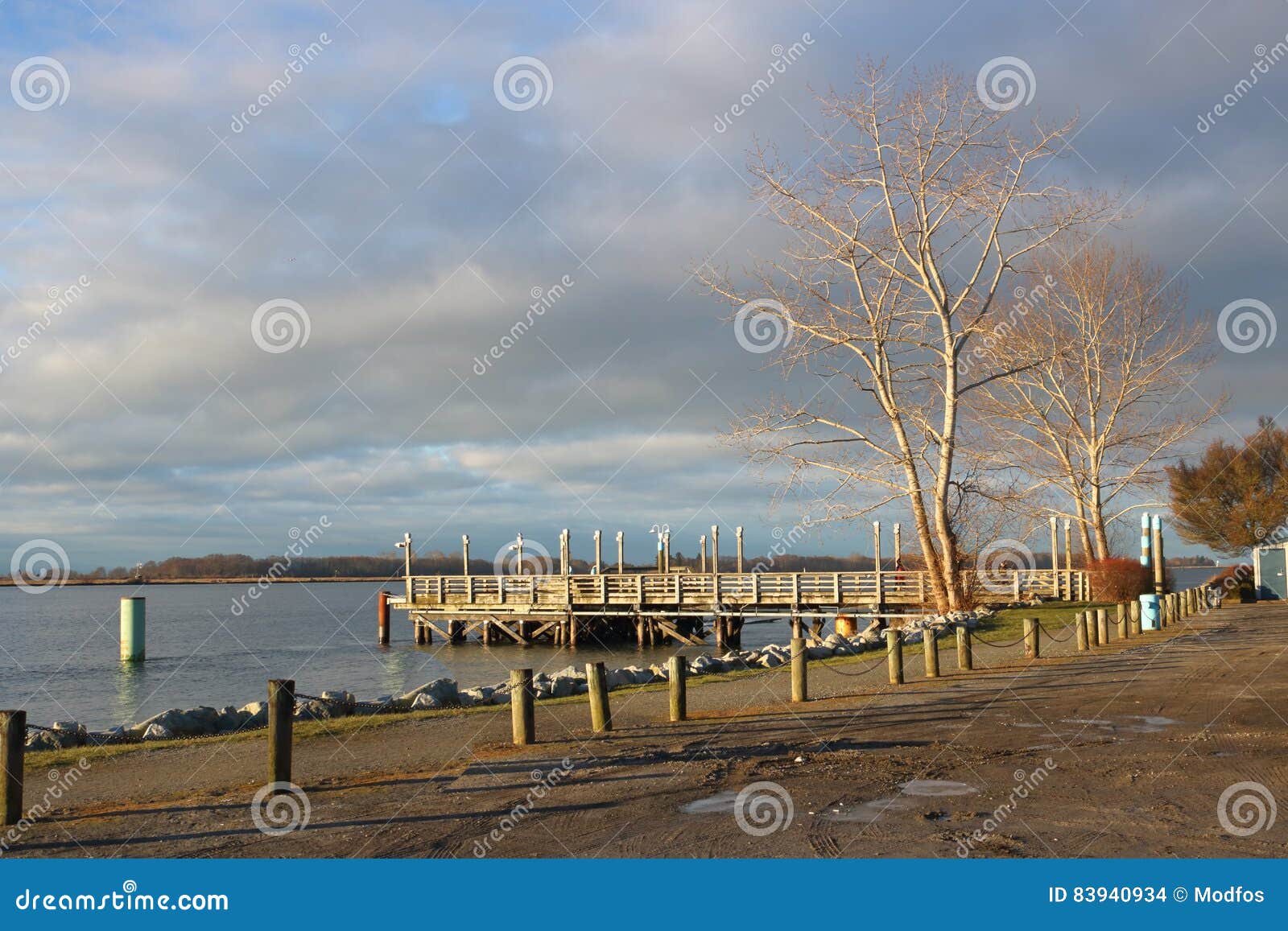Observation Pier on River stock photo. Image of tourism - 83940934