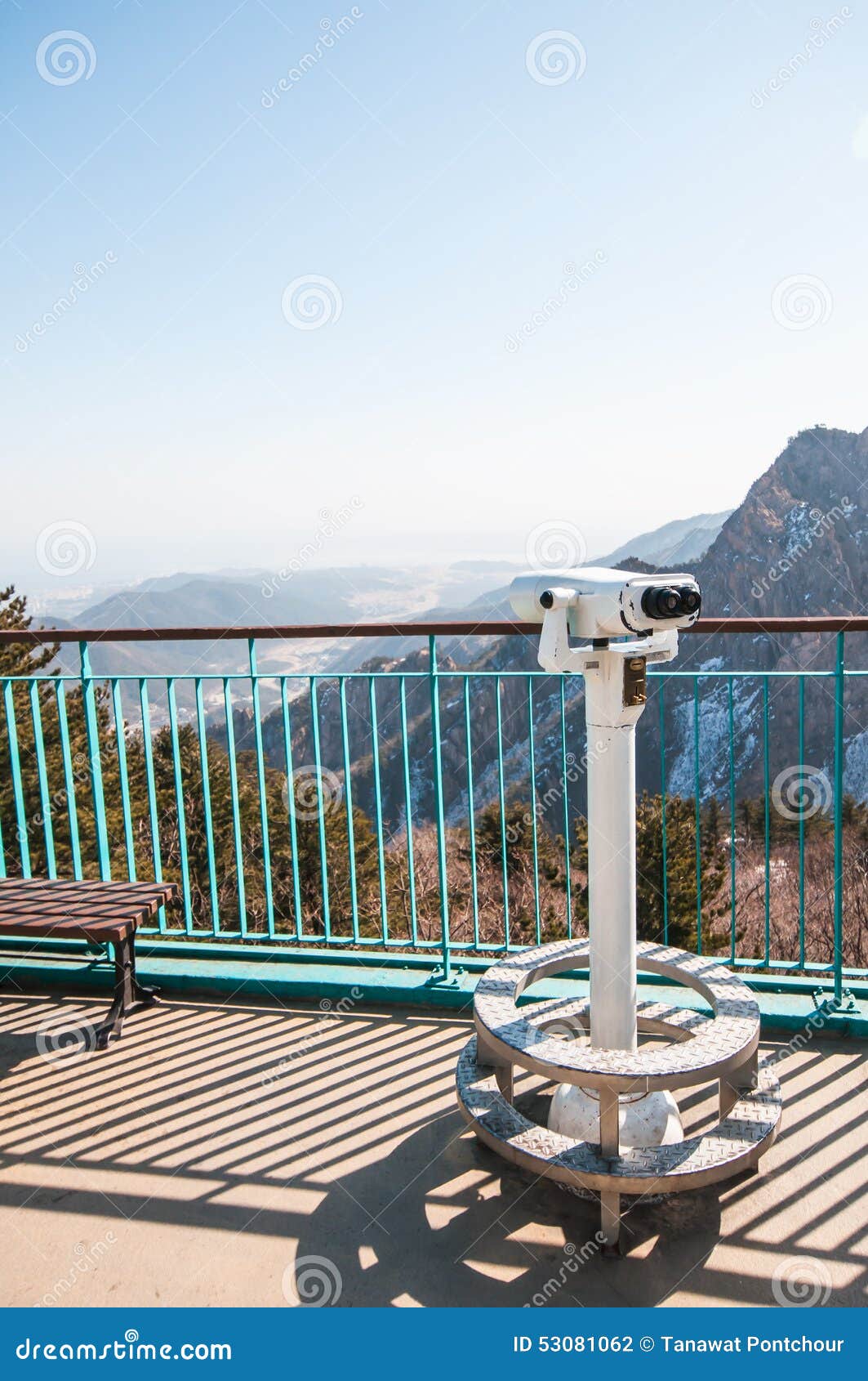 Observation Point with Telescope Stock Photo - Image of glass, rock ...