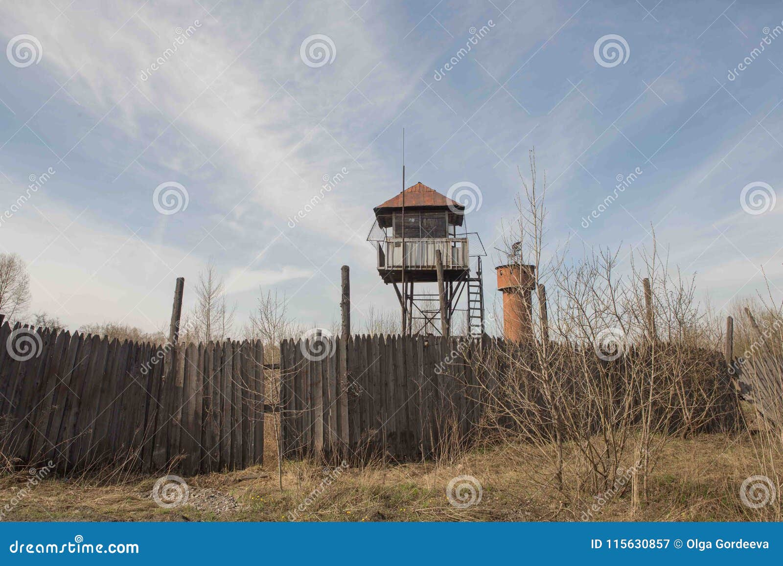 Observation Tower in an Abandoned Prison Stock Image - Image of ...