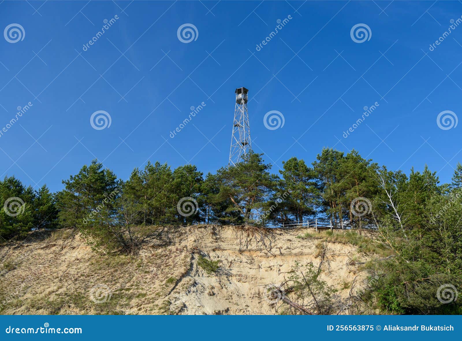 Observation Tower on the Bank of a High Ravine Stock Image - Image of ...