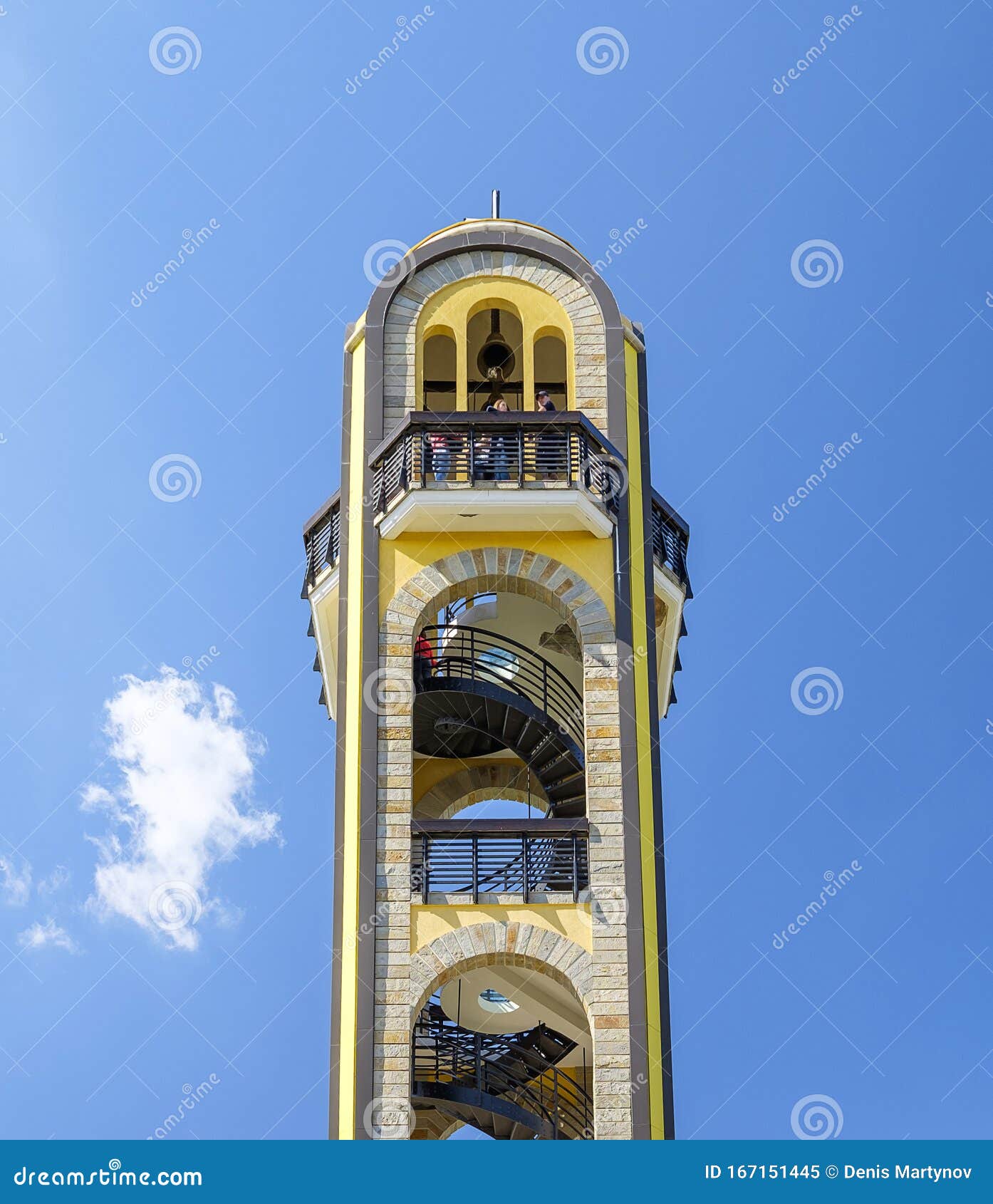 Observation Tower with Blue Sky Background 1 Stock Image - Image of ...