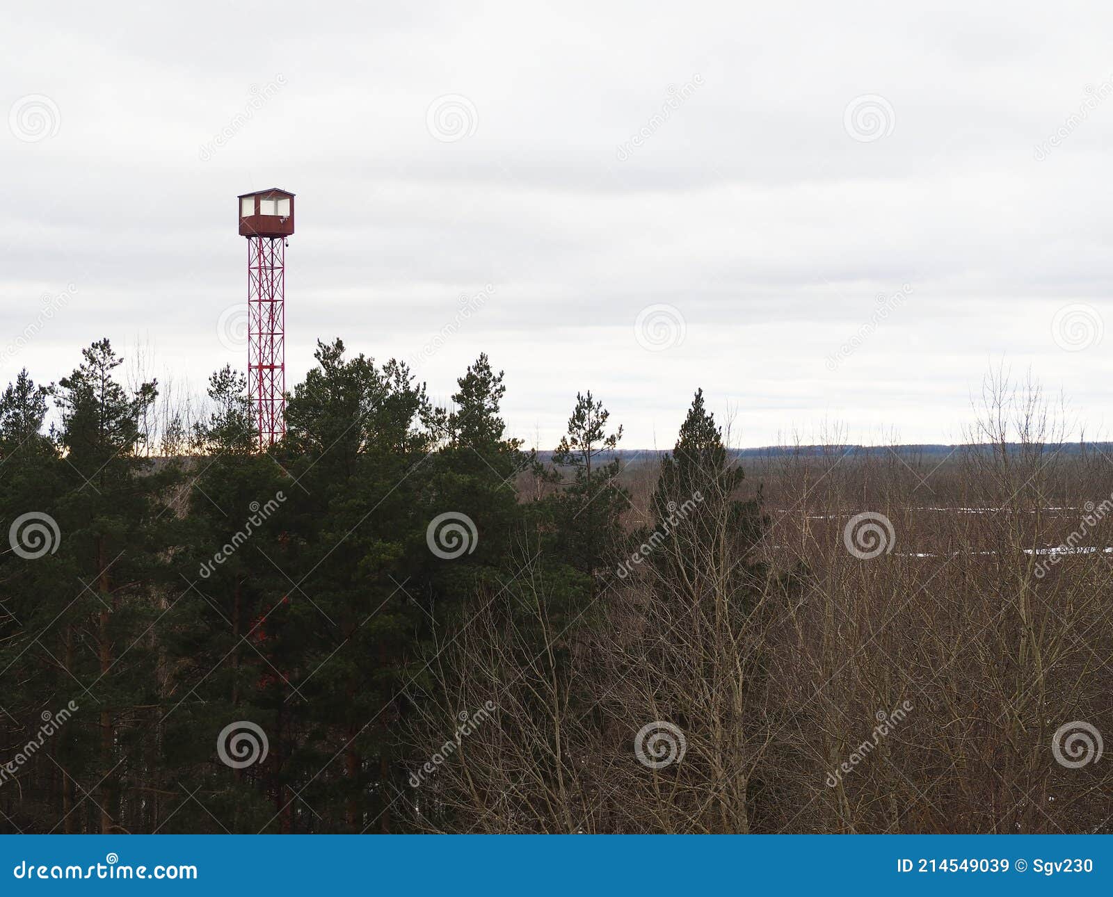 Observation Tower. Forest Fires. Forest Firefighter. Stock Image ...