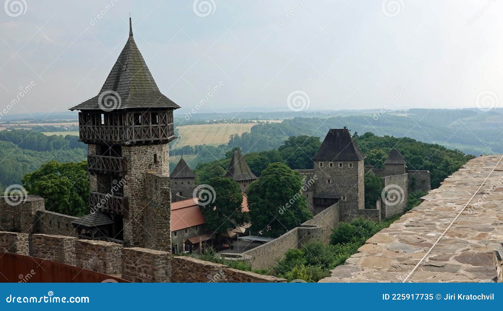 Observation Tower of Helfstyn Castle 4 Stock Image - Image of gothic ...