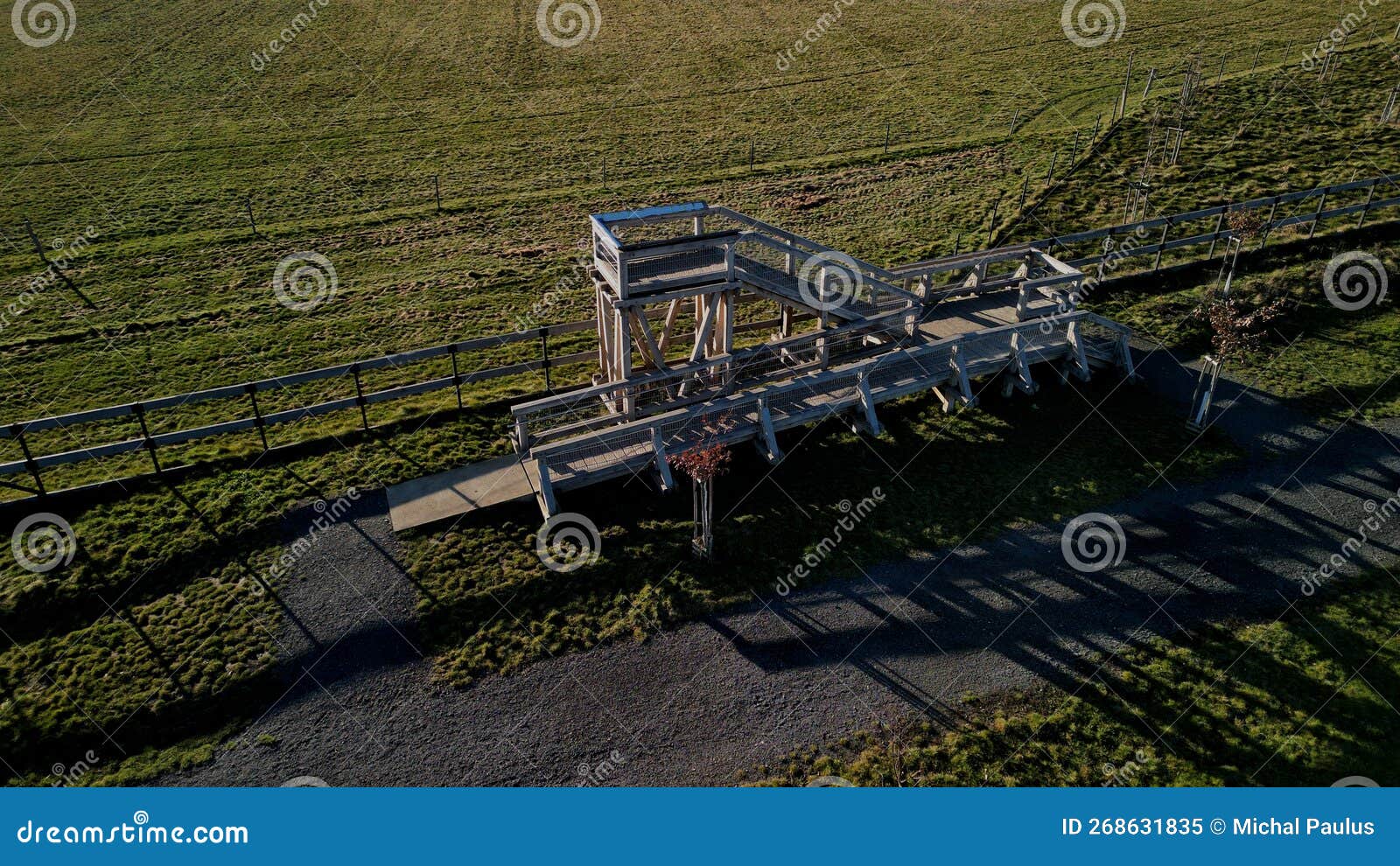 Observation Tower Platform Made of Oak Logs with Barrier-free Stock ... Observation Tower Platform Made of Oak Logs with Barrier-free Stock ...
