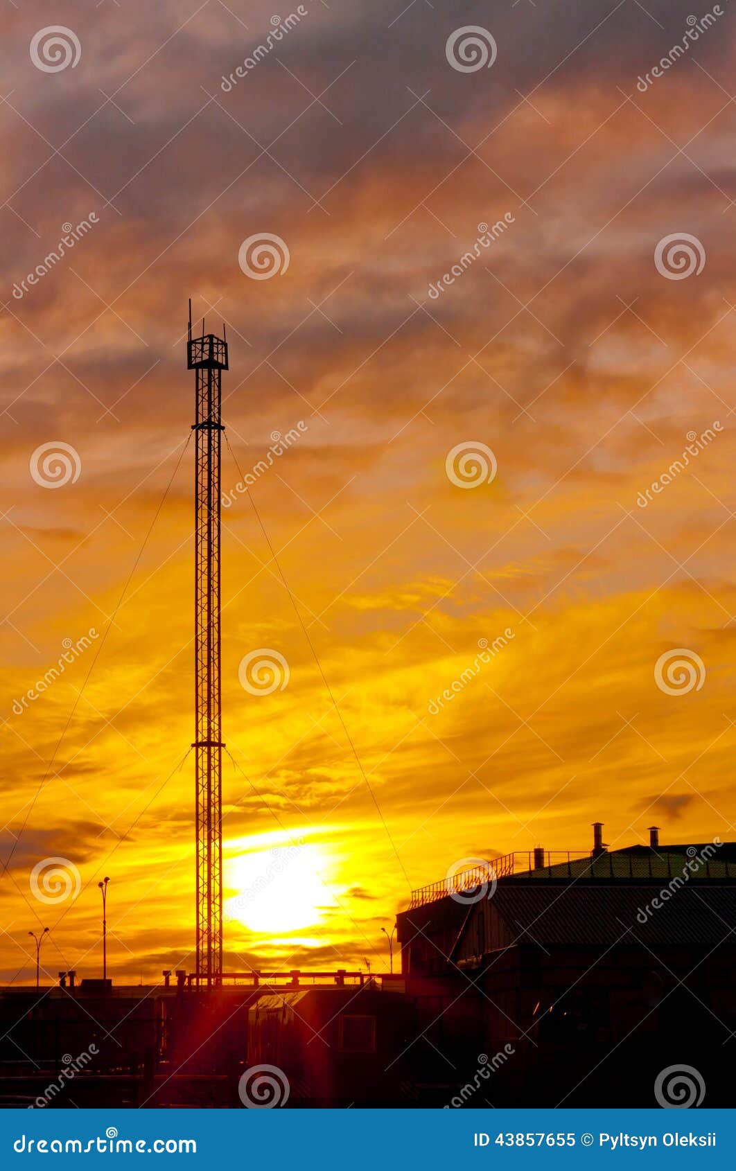 Observation Tower at Sunset Stock Image - Image of area, north: 43857655