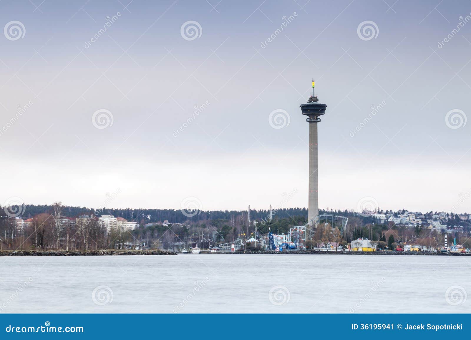 Observation Tower in Tampere, Finland Stock Image - Image of city ...