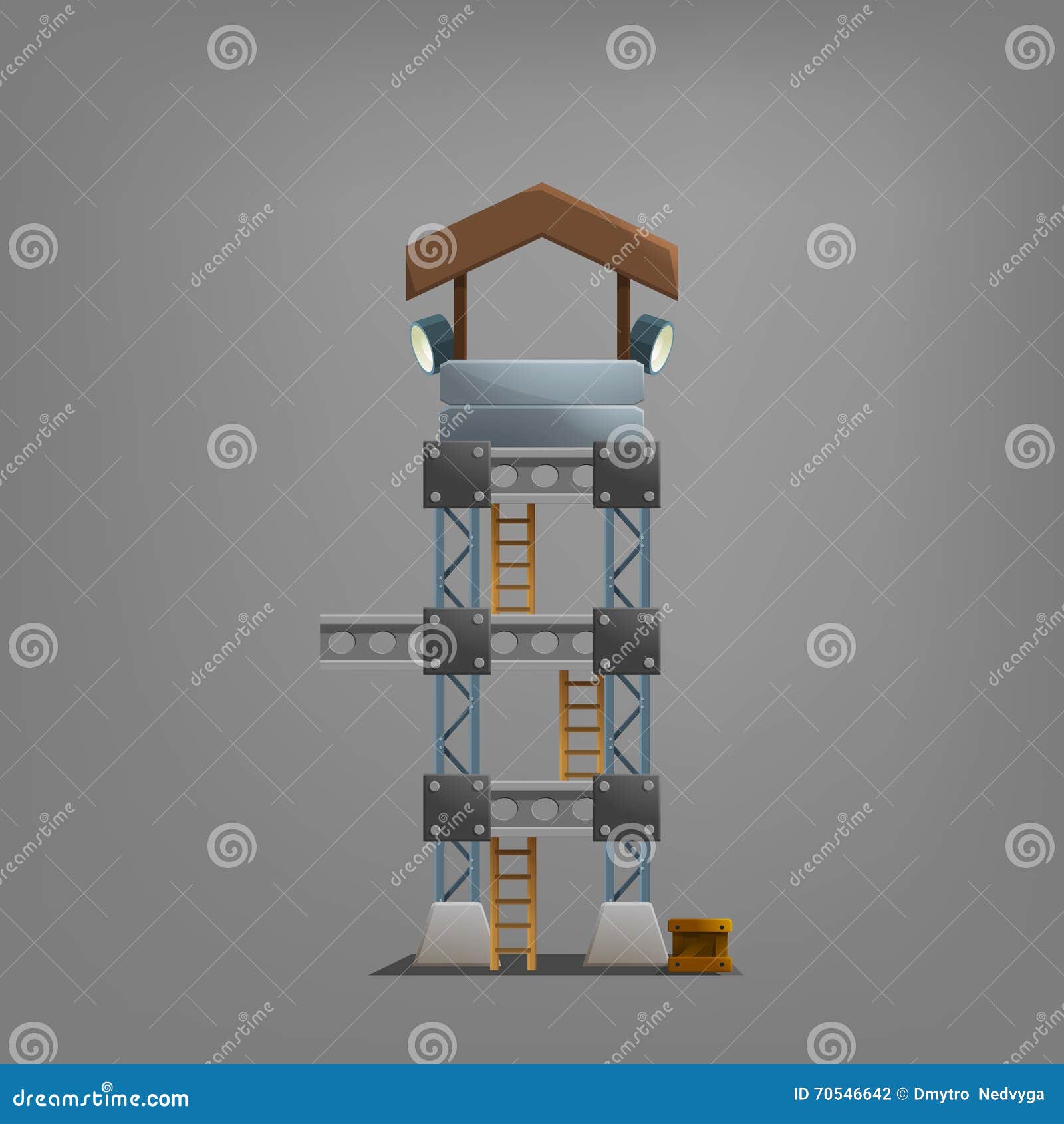 Observation Tower Icon Vector On White Background | CartoonDealer.com ...