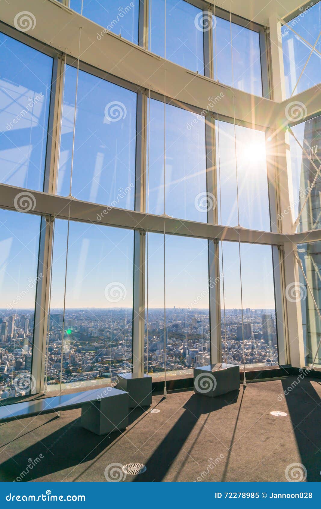 .Observation Windows in Tokyo with Views of Skyscrapers Japan Stock ...