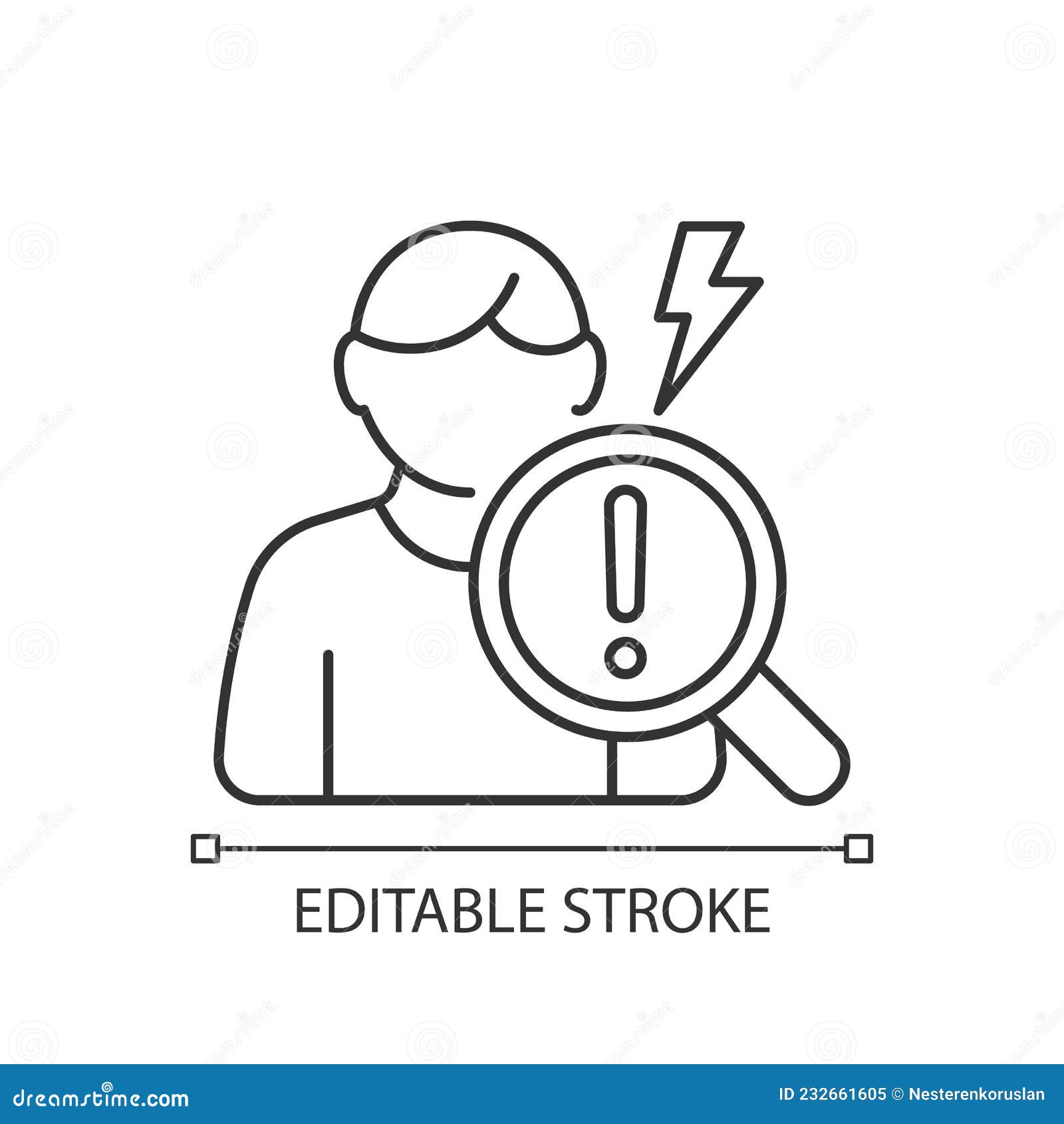 Observational Studies Linear Icon Stock Vector - Illustration of ...