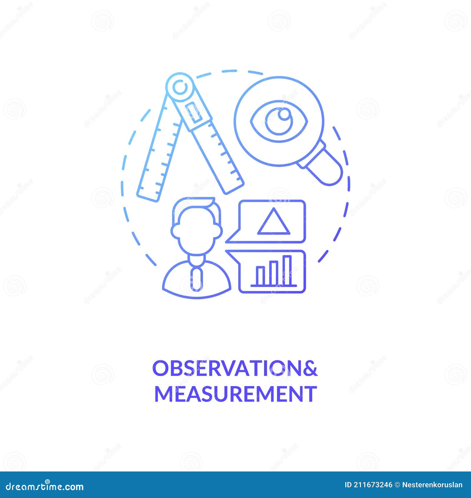 Observations and Measurements Concept Icon Stock Vector - Illustration ...