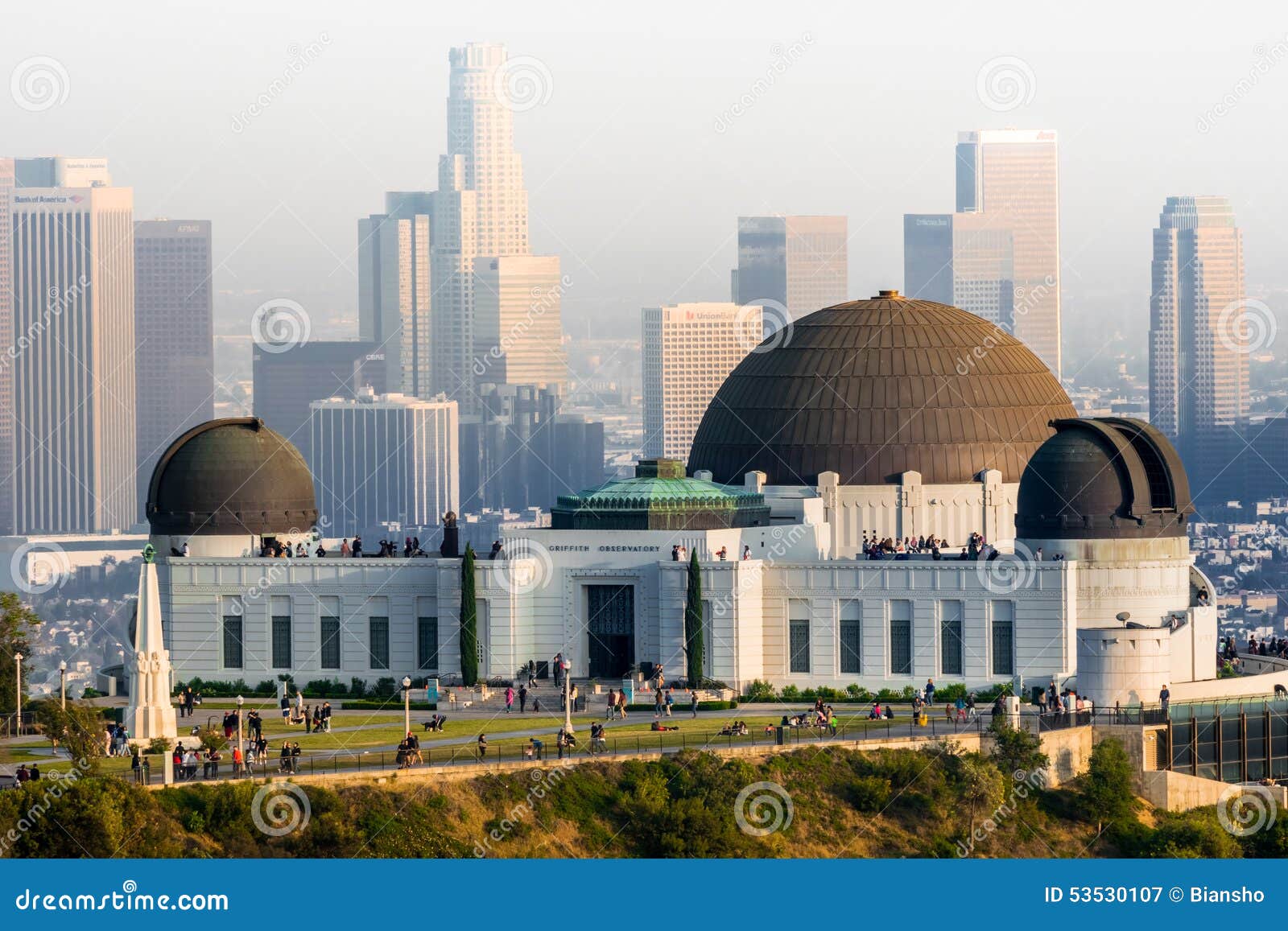 Observatorio De Parque Griffith Imagen de archivo - Imagen de edificio ...