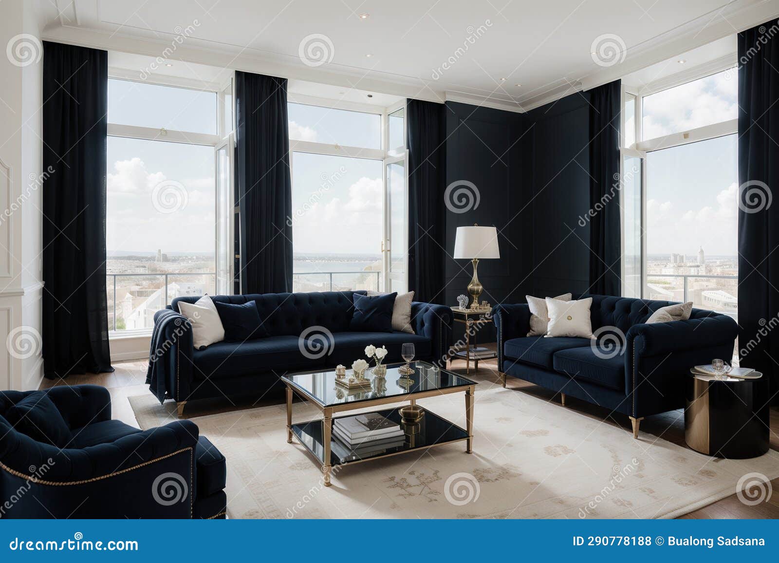 Showcasing Interior Design in Style Chic Citadel Stock Illustration ...