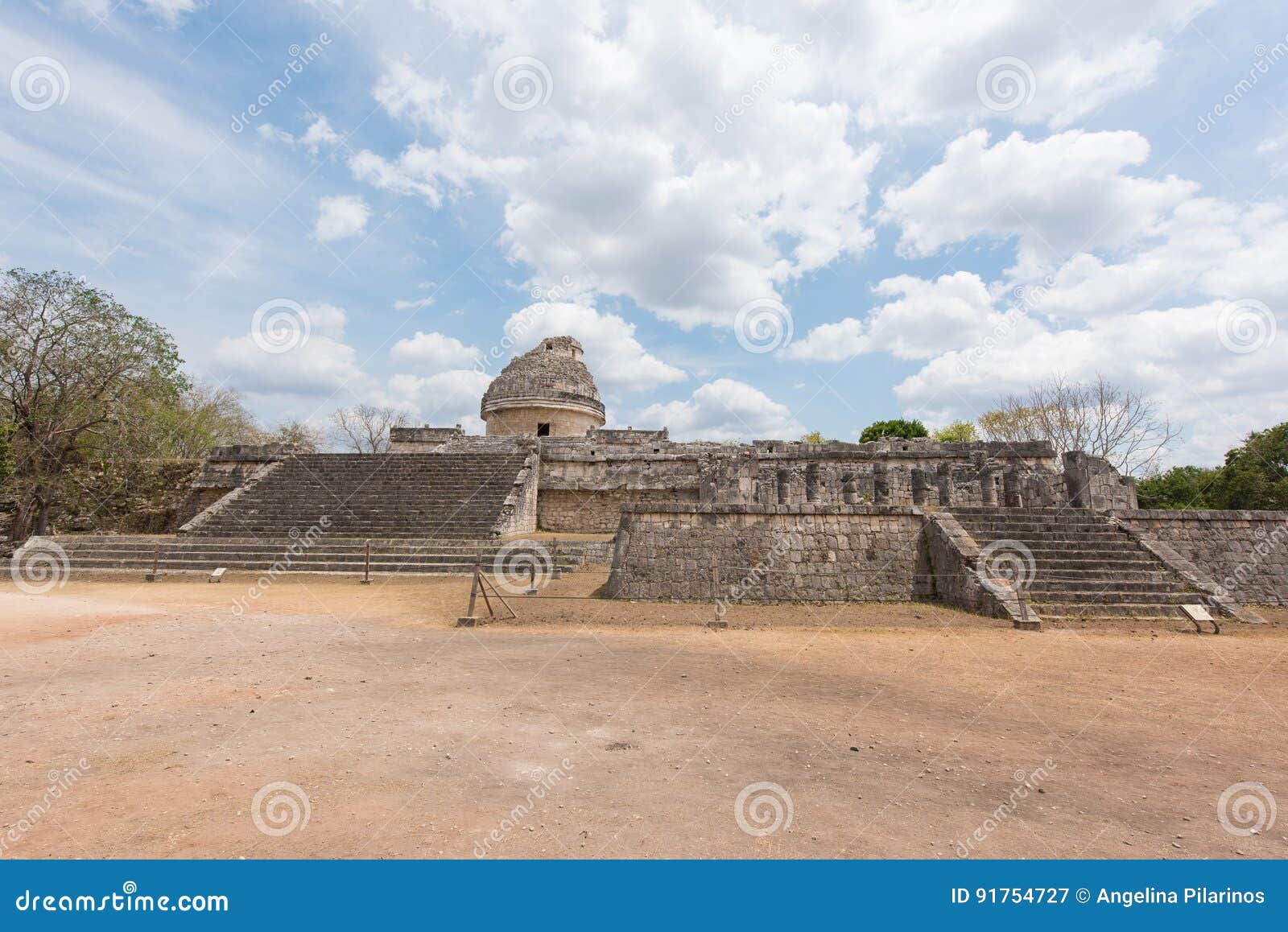 The Observatory El Caracol at the Ancient Mayan Ruins in Chichen Itza ...