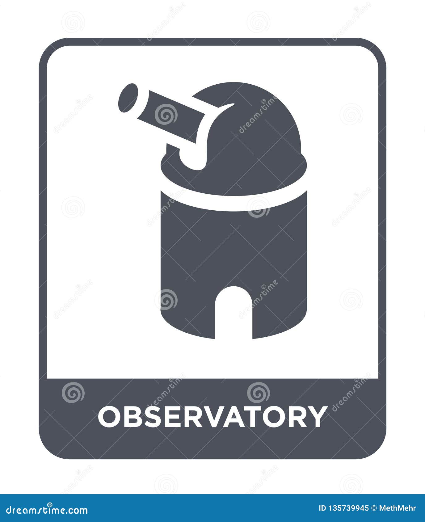 Observatory Icon in Trendy Design Style. Observatory Icon Isolated on ...