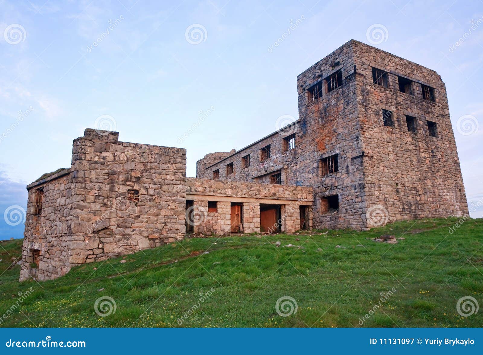 Observatory Ruins on Mountain Top Stock Image - Image of twilight ...