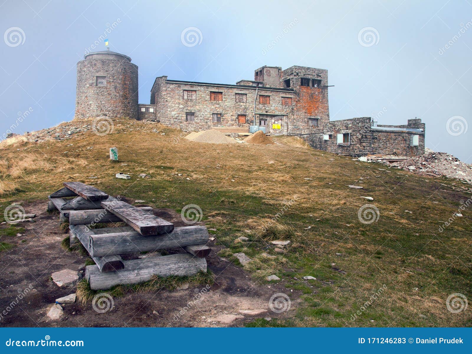 Observatory Ruins Pip Ivan on Top of Mount Pip Ivan Stock Image - Image ...