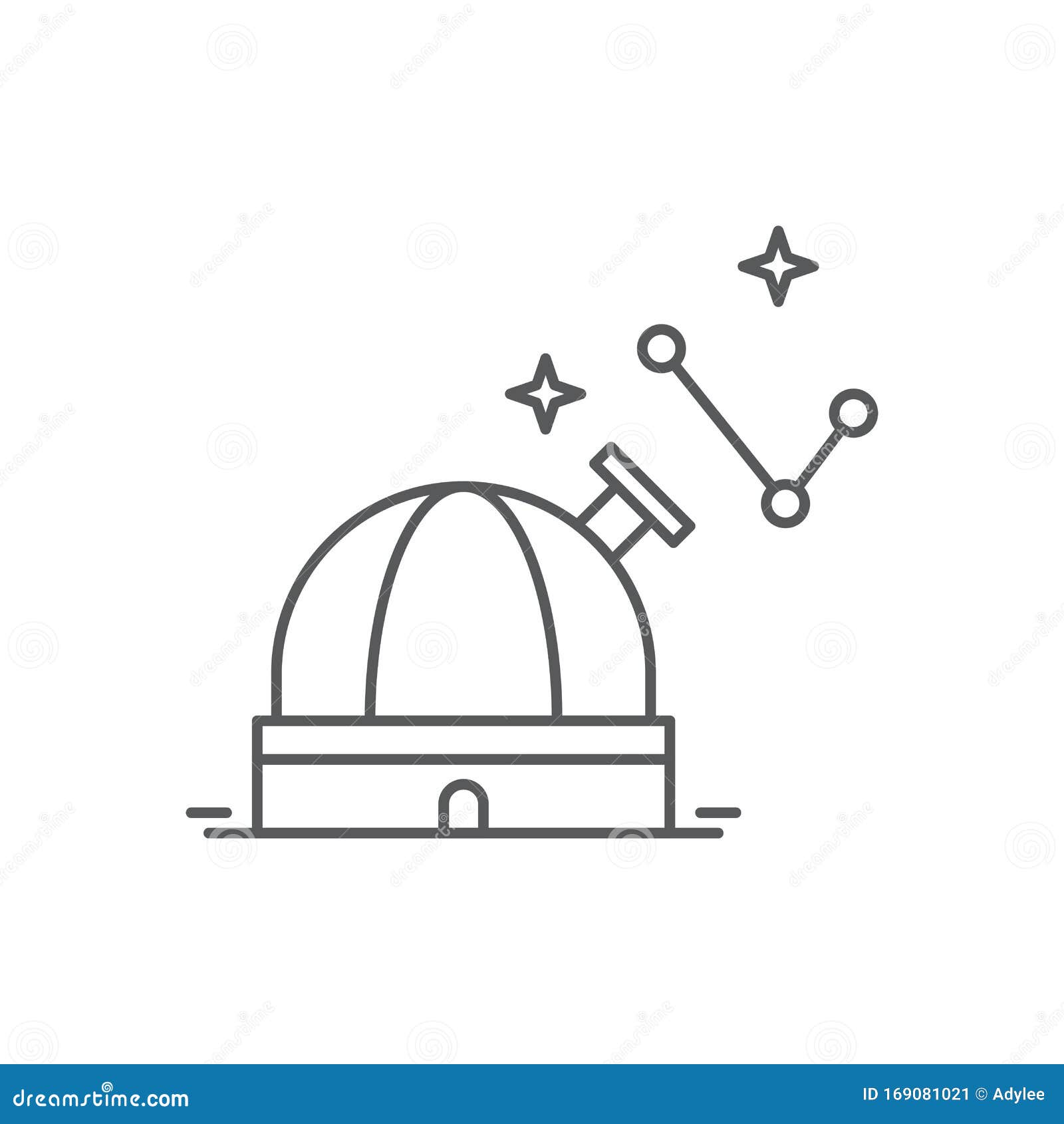 Observatory Telescope Vector Icon Symbol Isolated on White Background ...