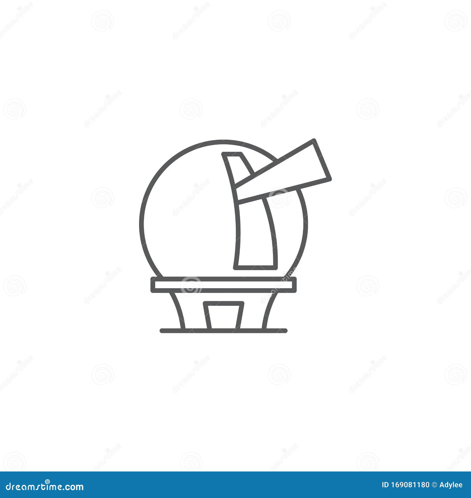 Observatory Telescope Vector Icon Symbol Isolated On White Background ...