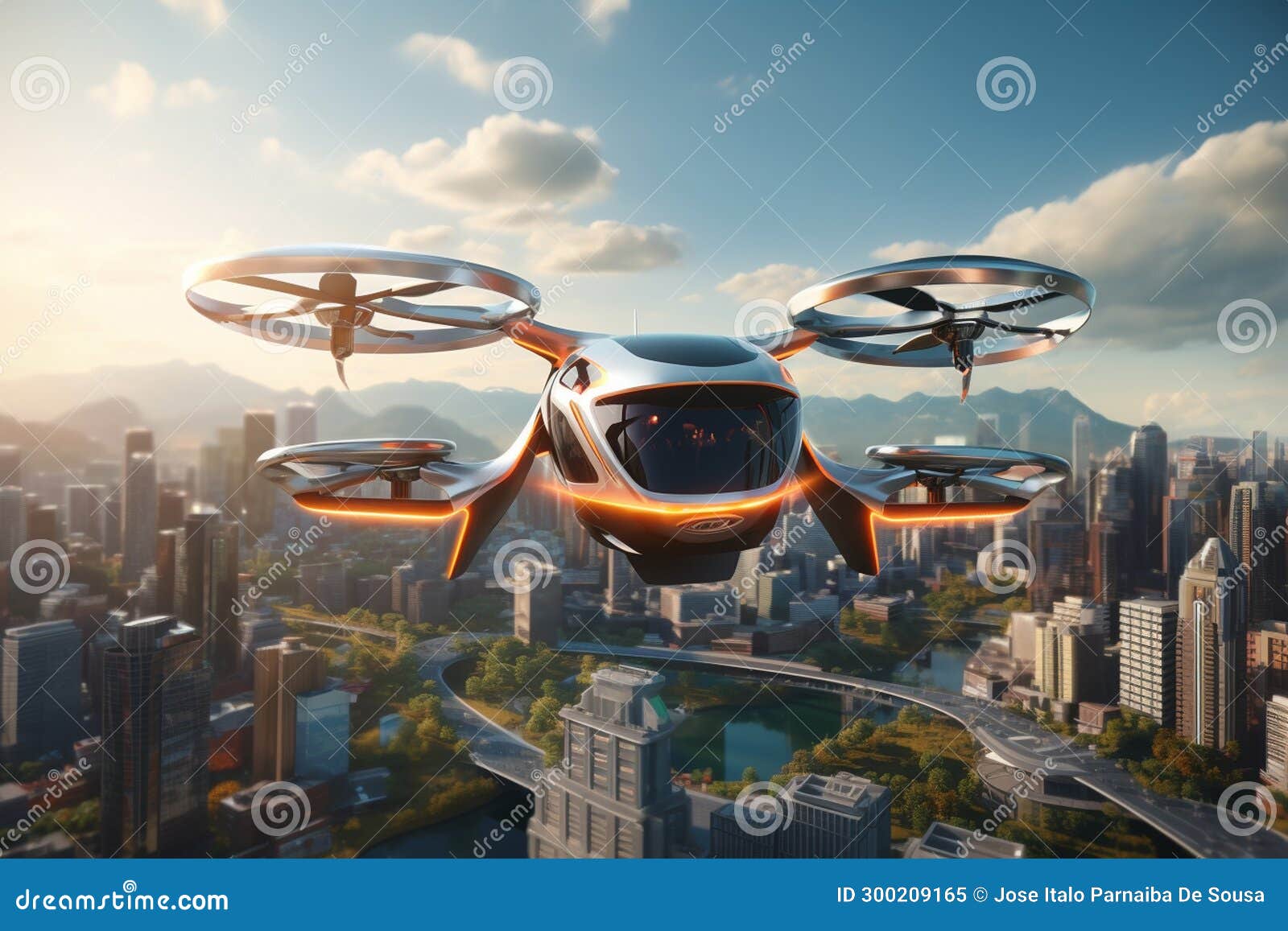 Observe a Formation of Electric Vertical Takeoff Stock Illustration ...