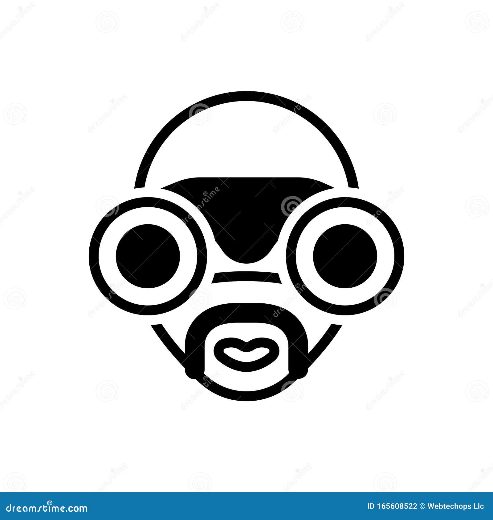 Black Solid Icon for Observe, Observation and Watching Stock ...