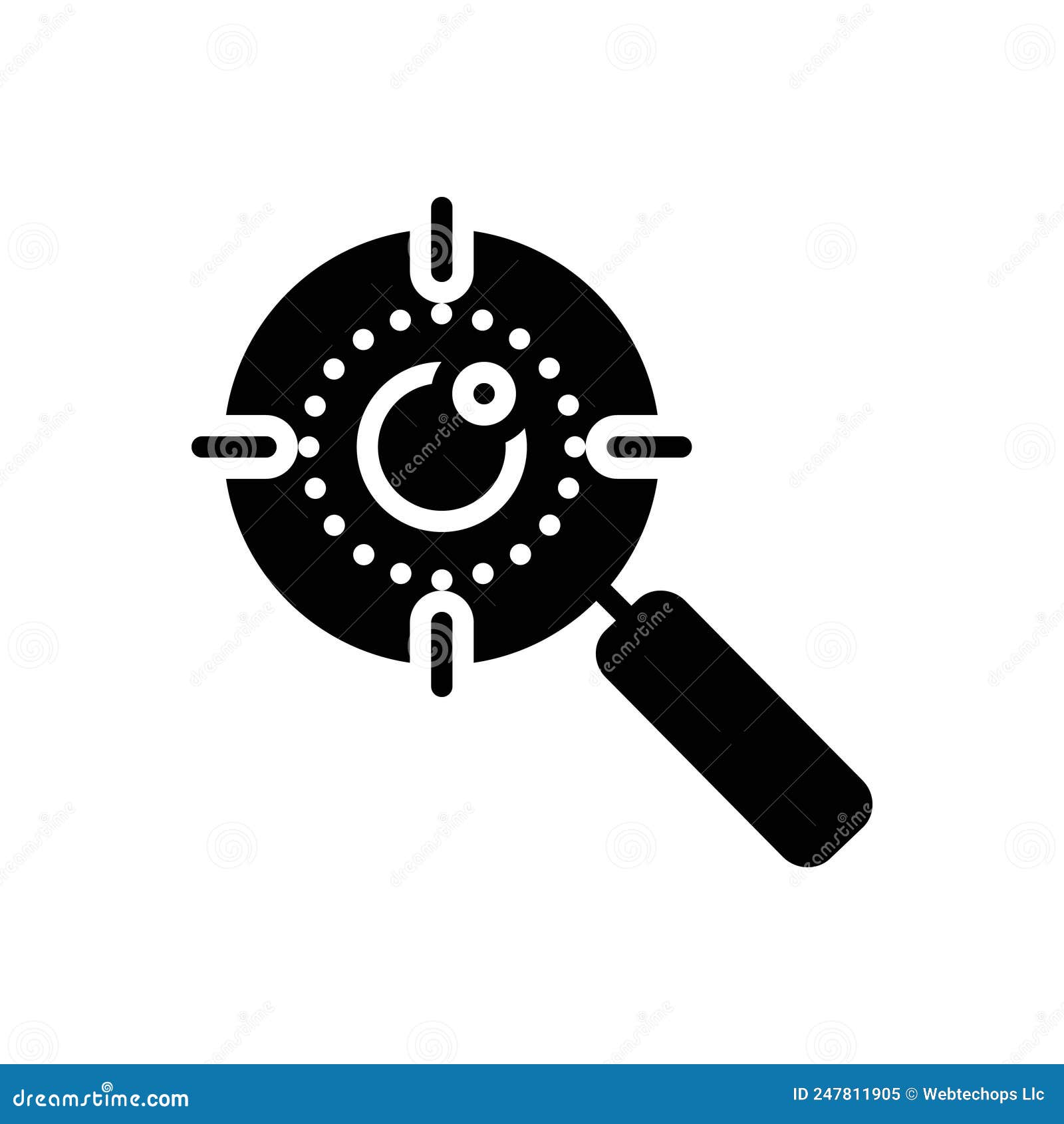 Black Solid Icon for Observer, Spyglass and Discovery Stock Vector ...