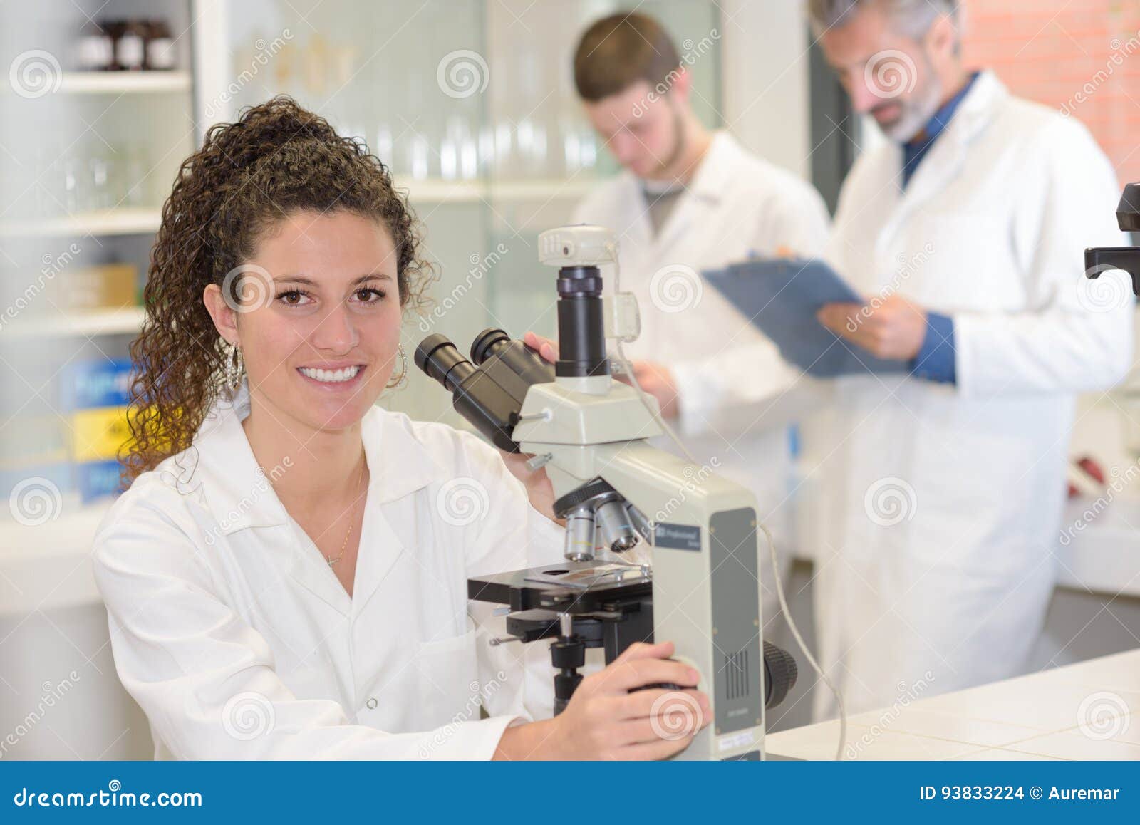 Observing Bacteria Under Microscope Stock Photo - Image of research ...