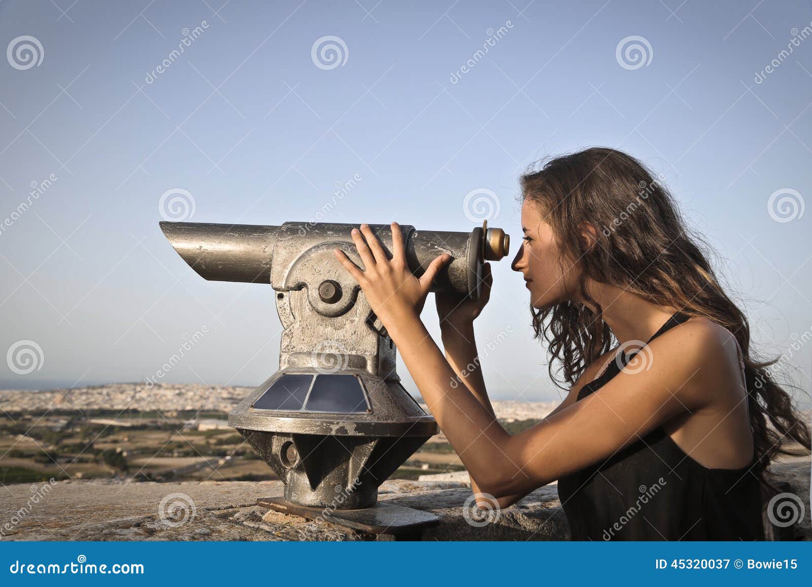 Observing stock image. Image of positive, lady, outdoor - 45320037