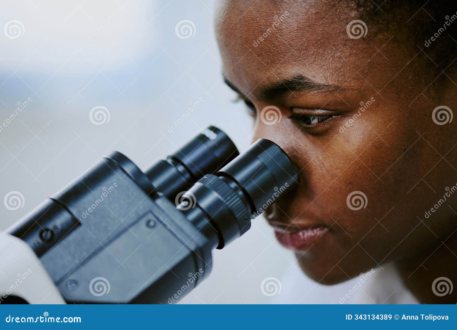 Observing Microorganisms Using Advanced Microscope Stock Image - Image ...