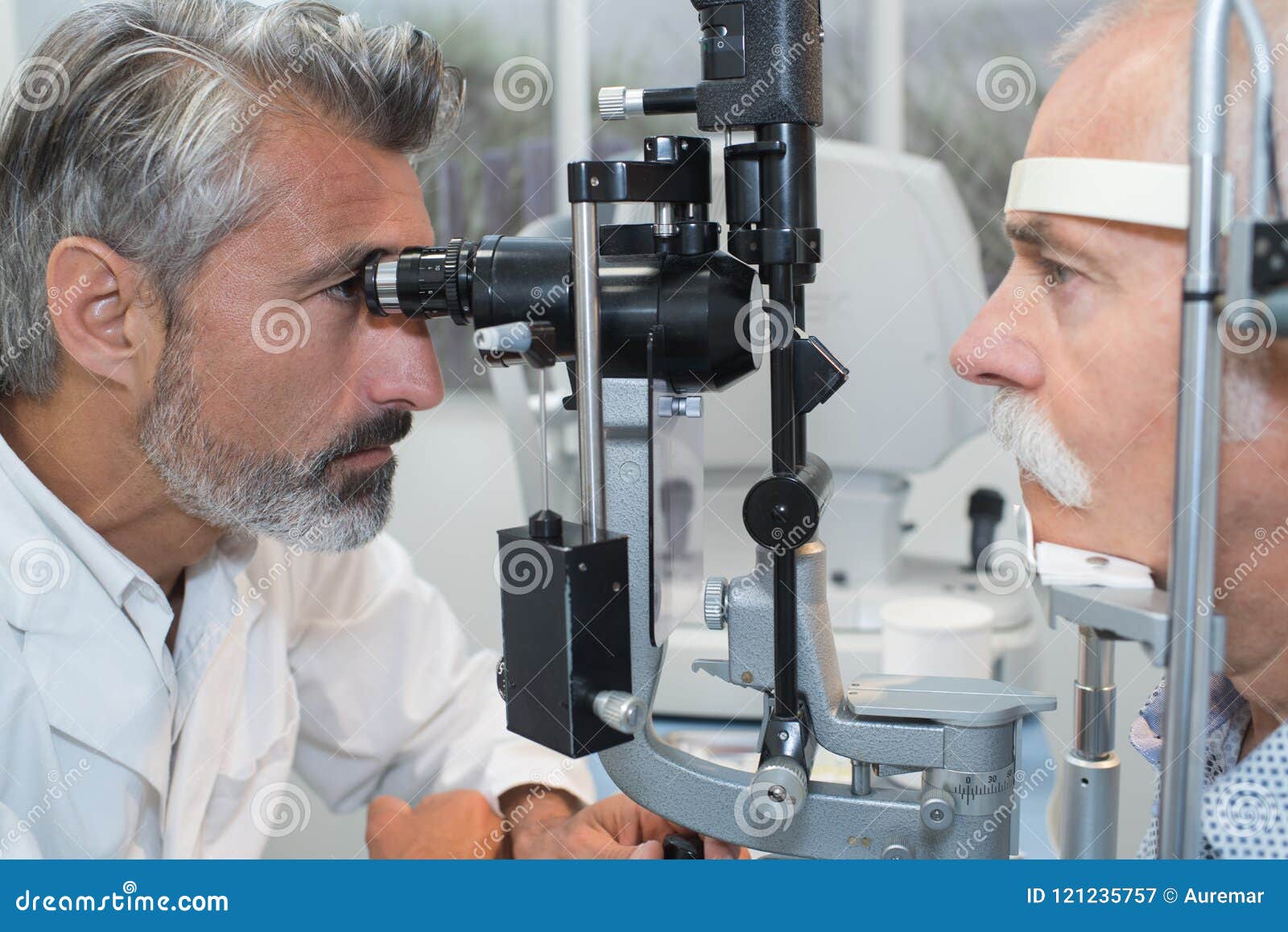 Observing the Patient`s Eyes Stock Image - Image of grade, control ...