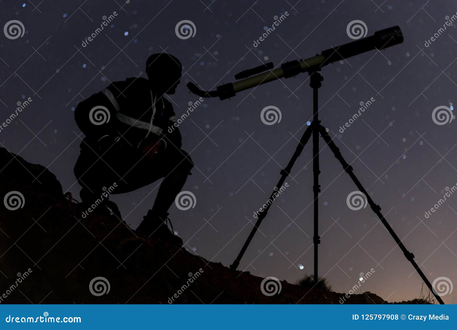 Sky Observation and Review Telescope Background Stock Photo - Image of ...