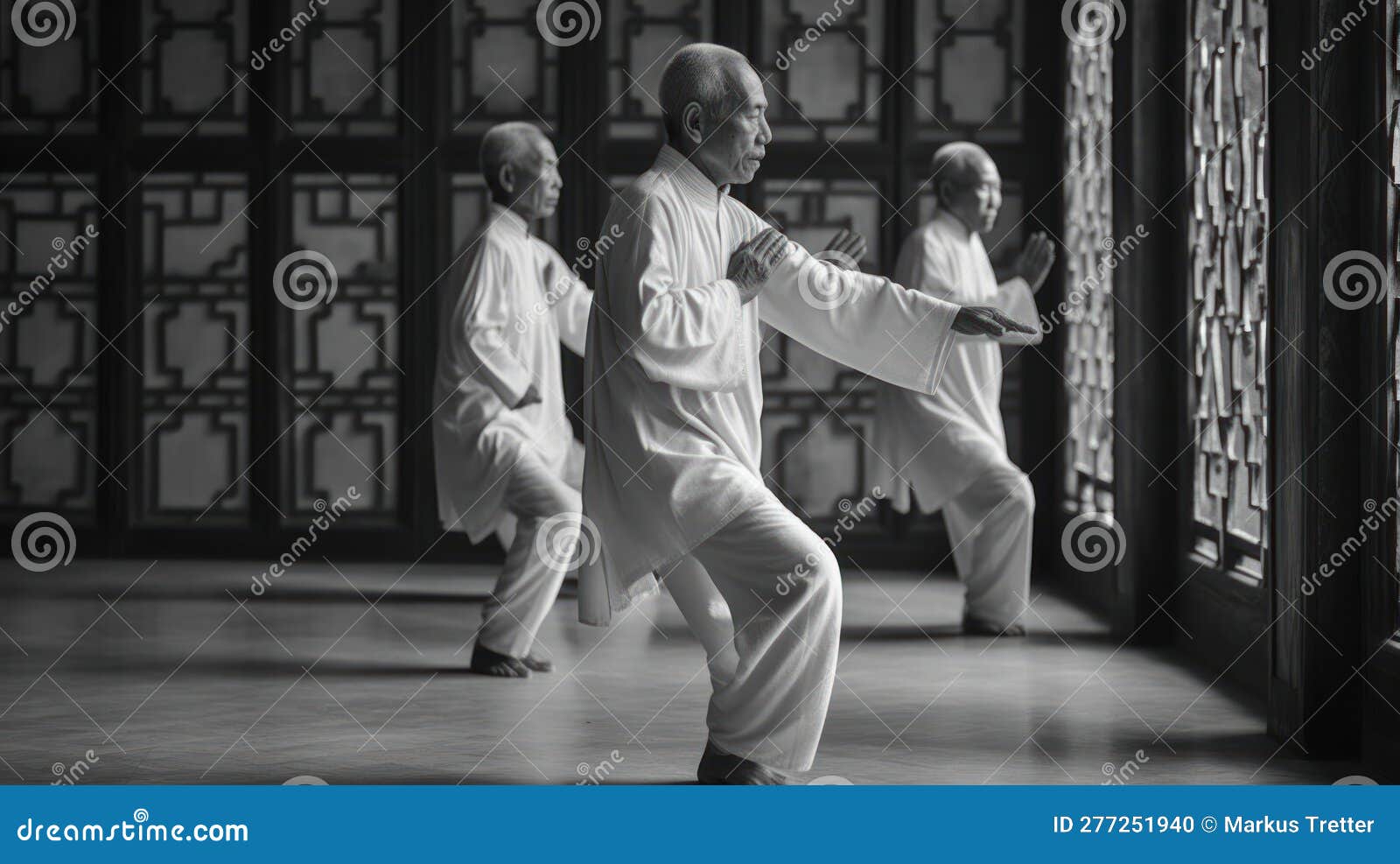 The Slow and Deliberate Movements of a Tai Chi Practitioner Their ...
