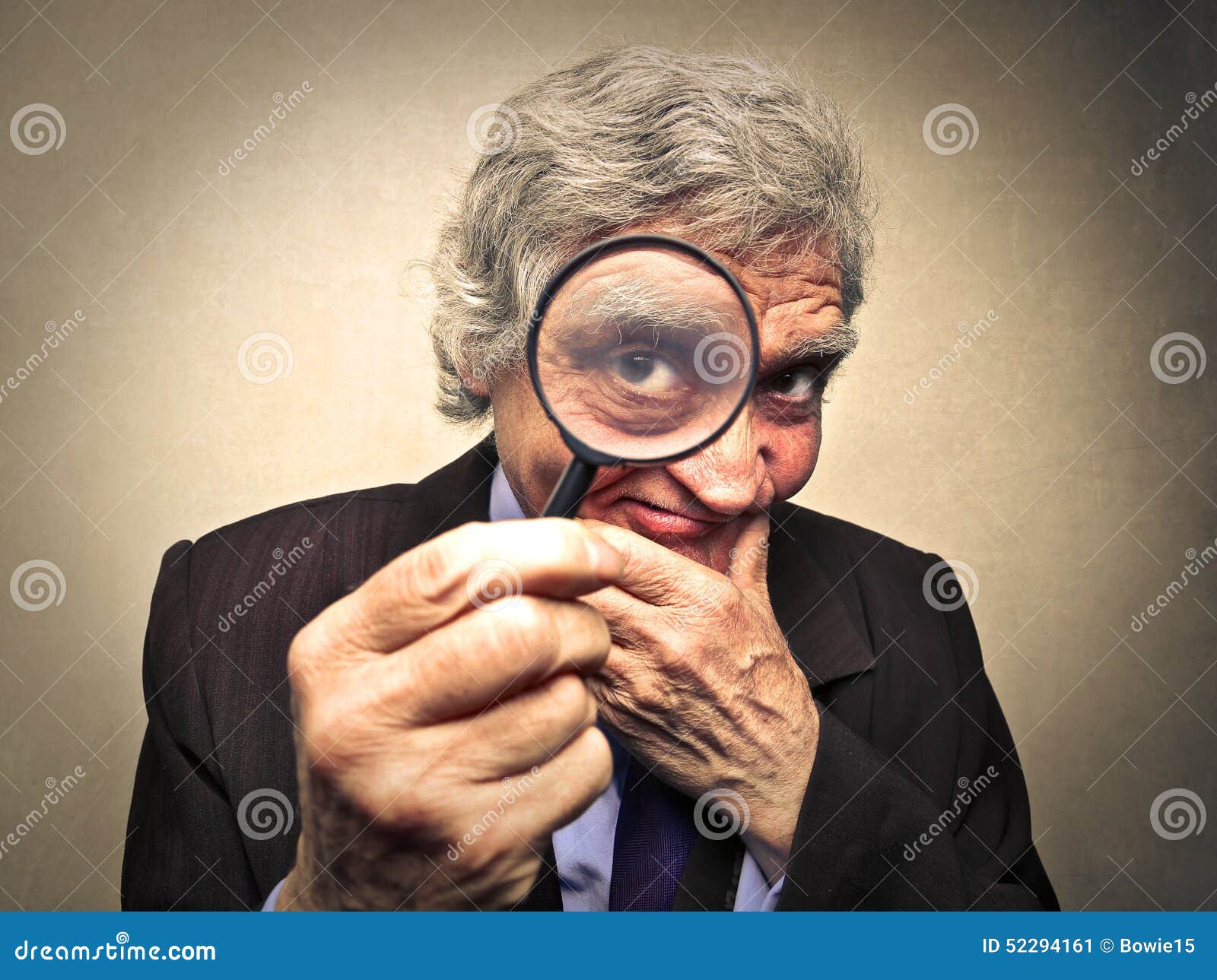 Observing very closely stock image. Image of elder, white - 52294161