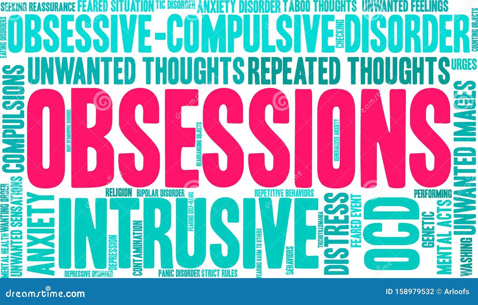 Obsessions Word Cloud stock vector. Illustration of seeking - 158979532