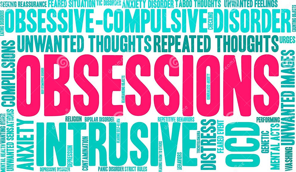 Obsessions Word Cloud stock vector. Illustration of seeking - 158979532