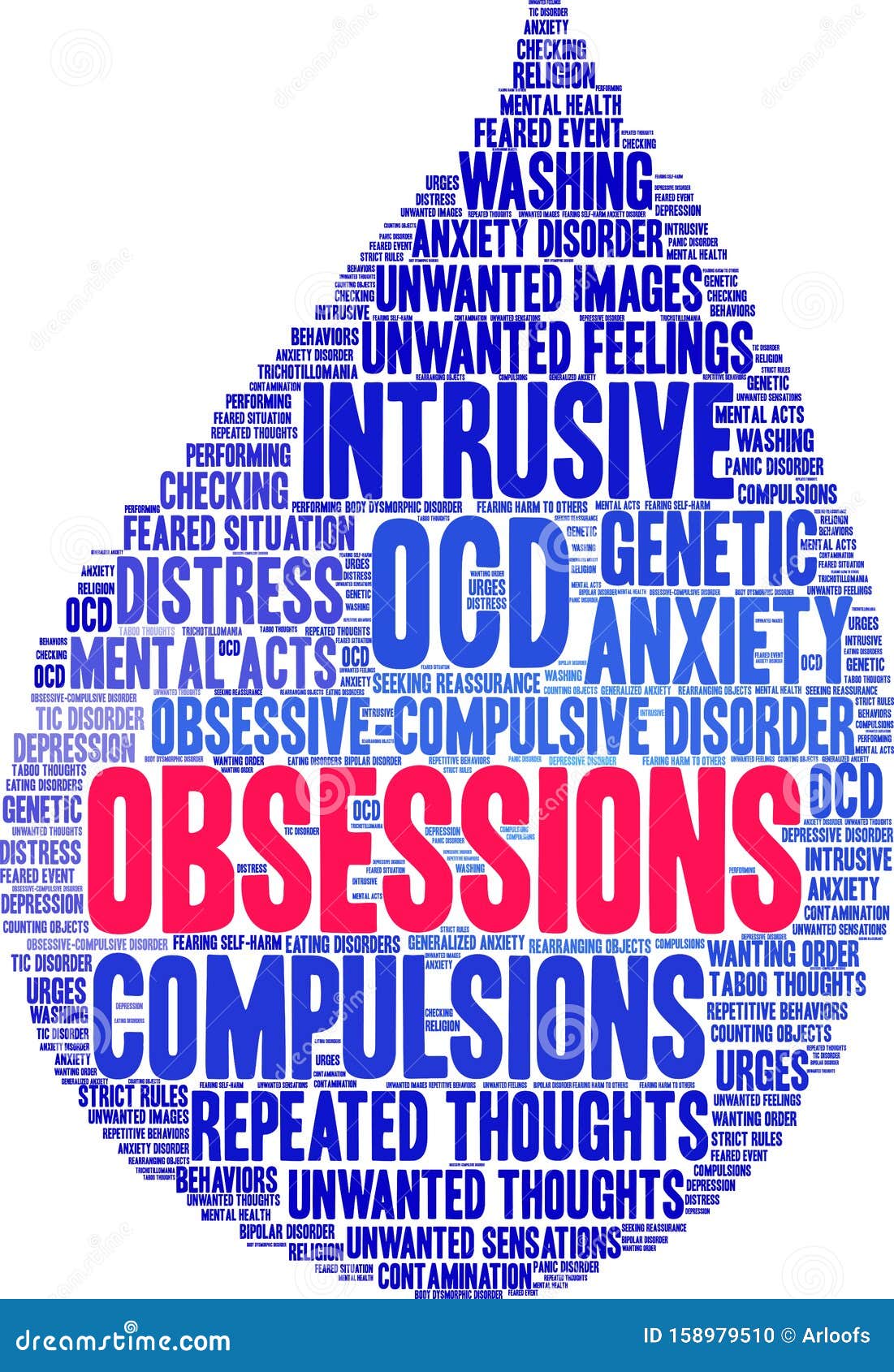 Obsessions Word Cloud stock vector. Illustration of order - 158979510