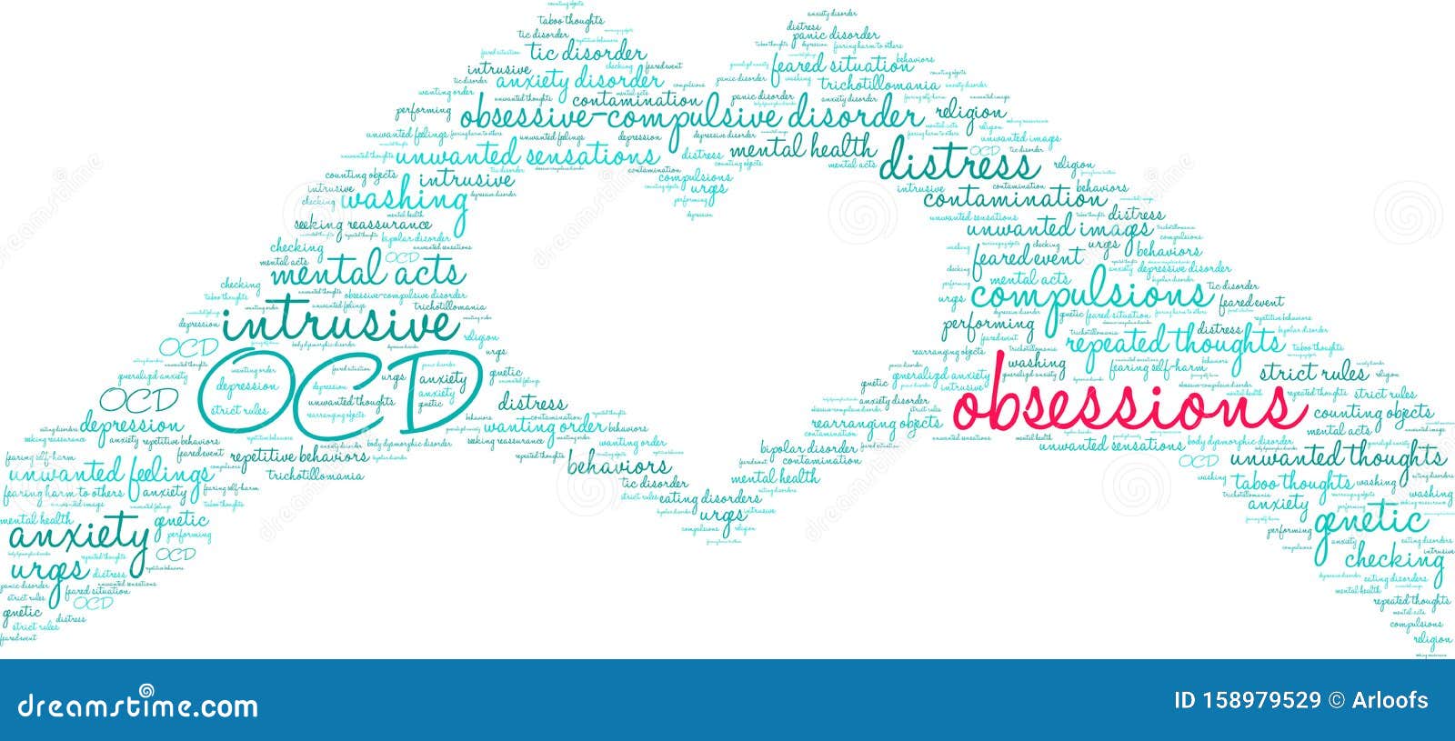 Obsessions Word Cloud stock vector. Illustration of mental - 158979529