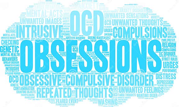 Obsessions Word Cloud stock vector. Illustration of compulsive - 158979534