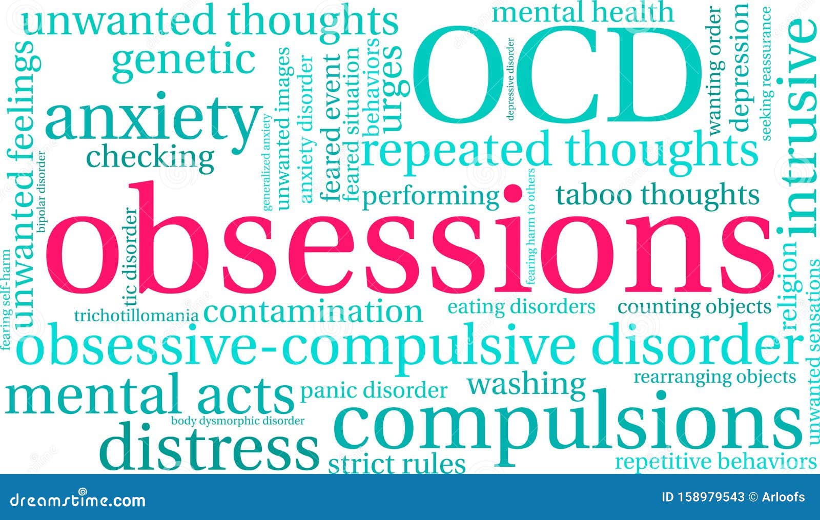 Obsessions Word Cloud stock vector. Illustration of distress - 158979543