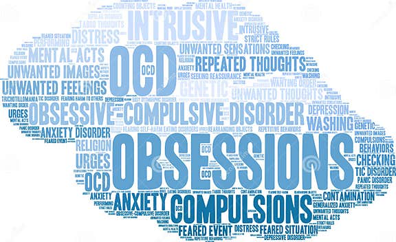 Obsessions Word Cloud stock vector. Illustration of checking - 158979549